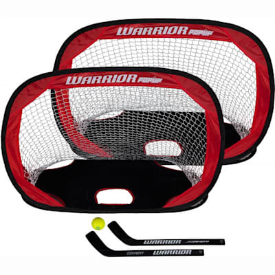 Warrior Two Pop-Up Mini Hockey Nets w/ Sticks & Ball | Pure Hockey ...