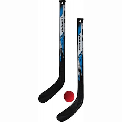 Bauer Deluxe Knee Hockey Steel Goal Set w/ 2 Sticks, Ball & Target - 30 ...