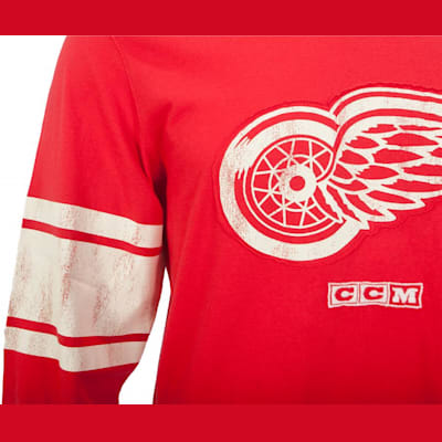 CCM Detroit Red Wings Logo Crew Long Sleeve Shirt - Mens | Pure Hockey ...