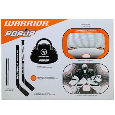 Warrior Pop-up Mini Hockey Net w/ Sticks and Ball | Pure Hockey Equipment