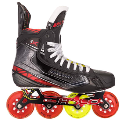 bauer roller skates red