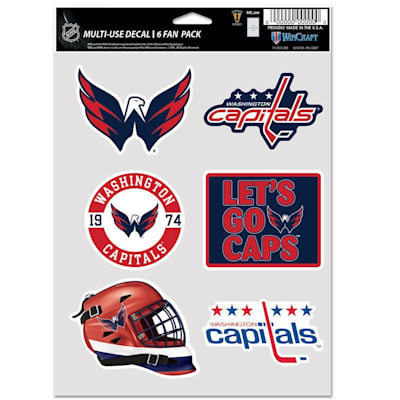Wincraft Multi-Use 6 Sticker Fan Pack - Washington Capitals | Pure ...