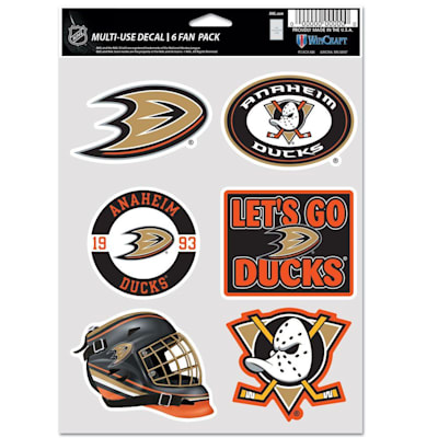 Wincraft Multi Use 6 Sticker Fan Pack - Anaheim Ducks | Pure Hockey ...