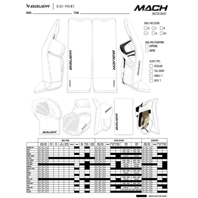 Bauer DIGIPRINT Pro Custom Goalie Blocker - Custom Design - Senior ...