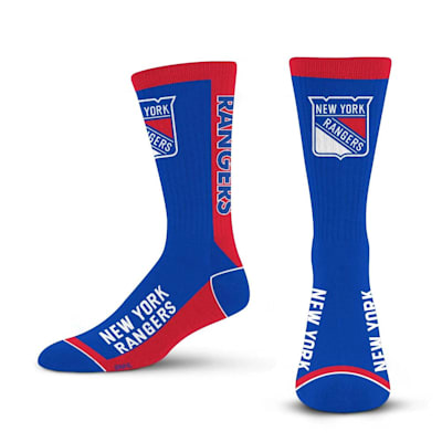 For Bare Feet MVP Crew Sock - New York Rangers - Adult | Pure Hockey ...