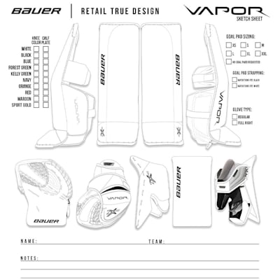 Bauer True Design Custom Vapor 2X Pro Goalie Leg Pads - Senior | Pure ...